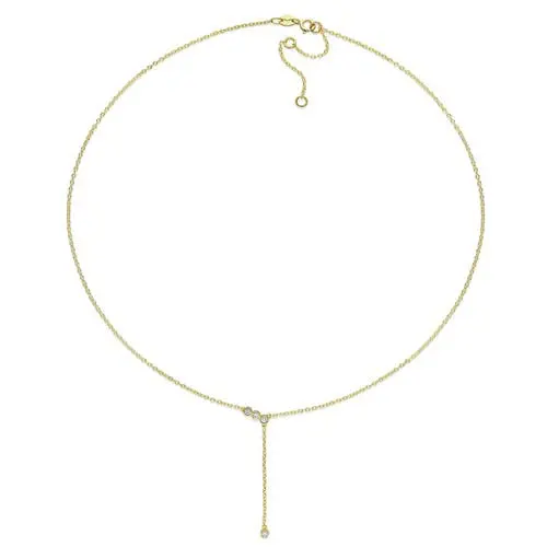 JULIANNA B. 18k Gold Plated Sterling Silver Lariat Necklace With Lab-grown Diamonds