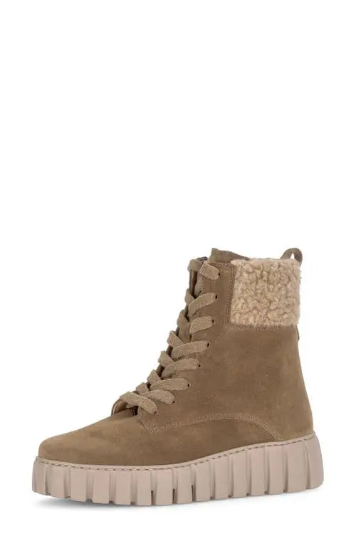 Gabor Talia Lace-up Combat Boots - Lion