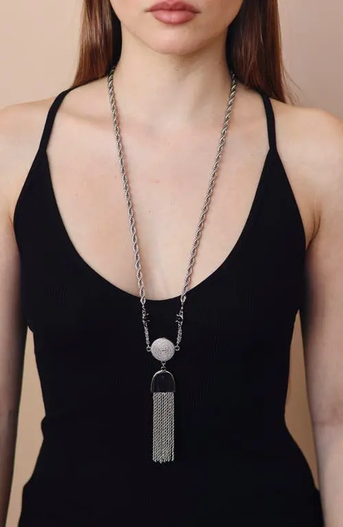 PETIT MOMENTS Free Spirit Tassel Pendant Necklace - Silver