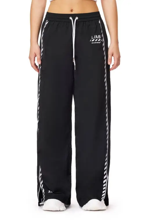 L/AB C/O OFF-WHITE Logo Side Stripe Relaxed Track Pants