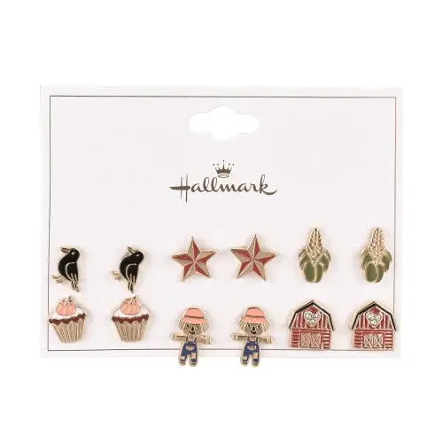 HALLMARK Farm Favorites 6-pair Stud Earring Set