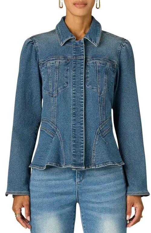 Wit & Wisdom Peplum Denim Jacket