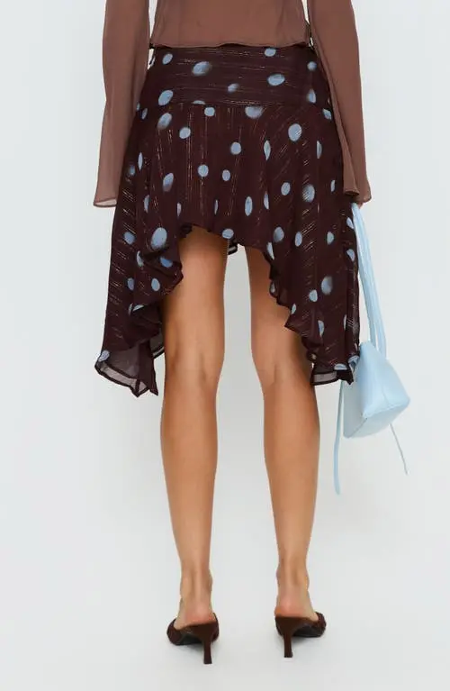 Princess Polly Hevenna Metallic Asymmetric Skirt