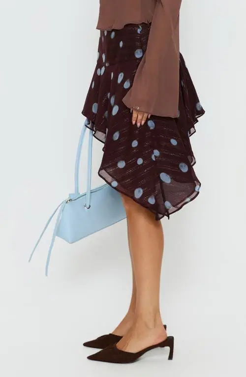 Princess Polly Hevenna Metallic Asymmetric Skirt
