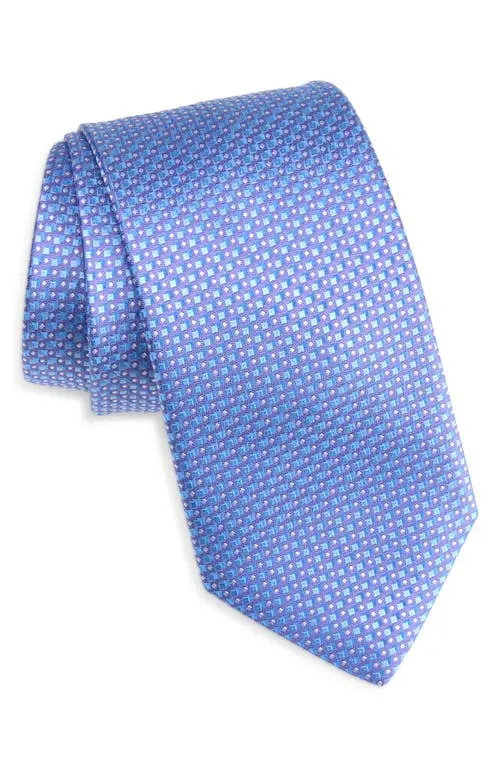 Eton Geometric Jacquard Silk Tie - Medium Purple