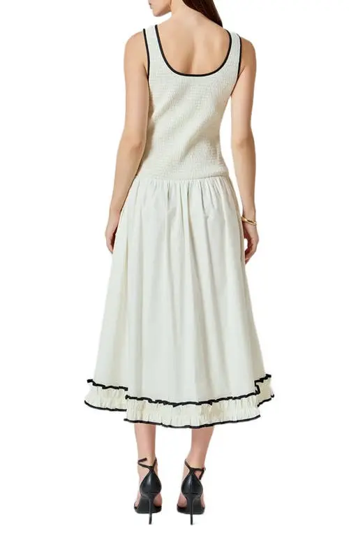 Endless Rose Smocked Drop Waist Midi Dress