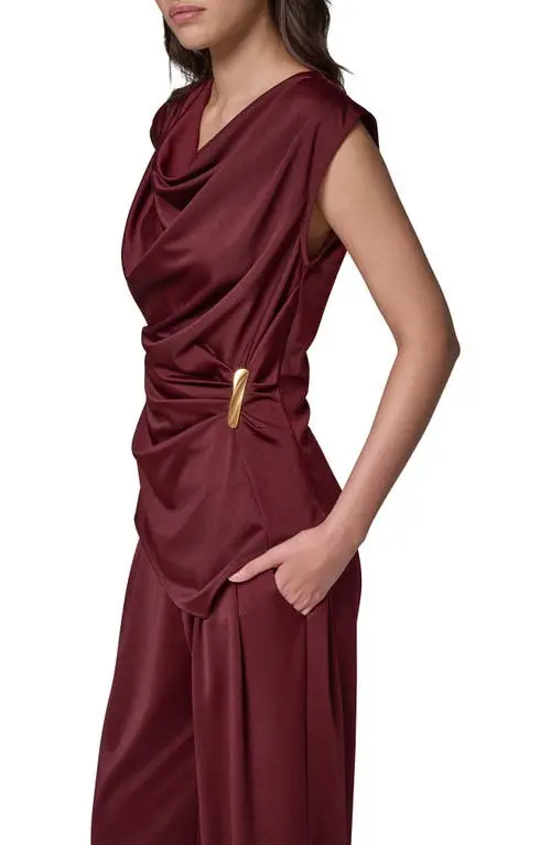 Donna Karan New York Cowl Neck Sleeveless Top