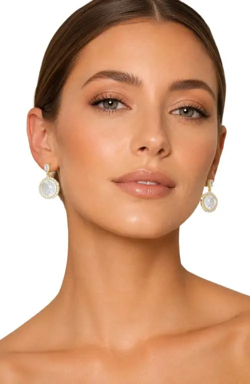 EVERLEE Mother Of Pearl And Lab-grown Diamond Drop Earrings In 14k Gold