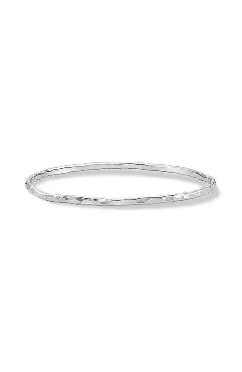 DOWER & HALL 3mm Hammered Nomad Bangle - Sterling Silver