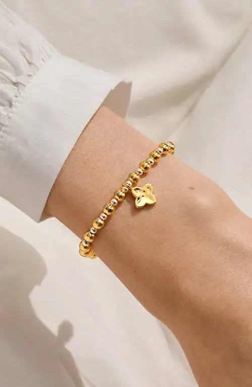 A LITTLES & CO Friendship Bracelet With Clover Charm
