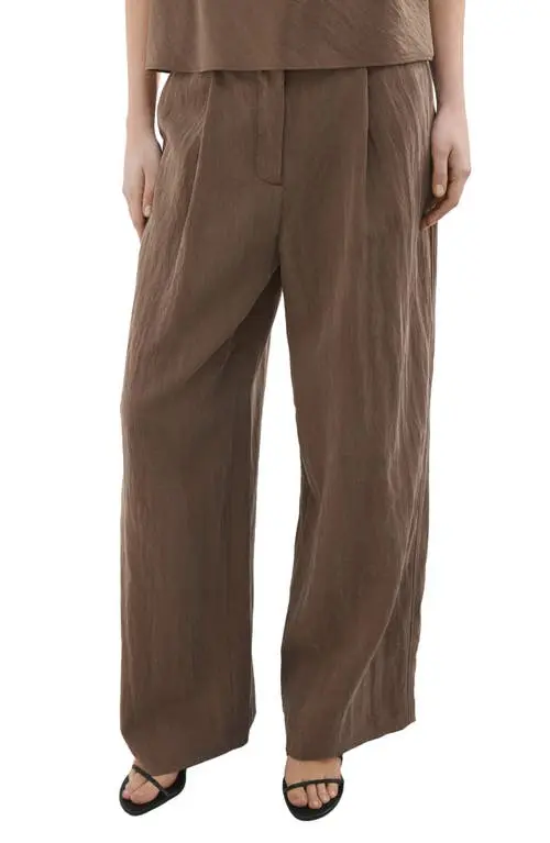 Mango Straight Leg Lyocell Trousers