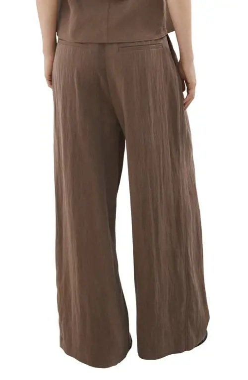 Mango Straight Leg Lyocell Trousers