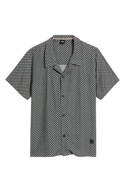 BOSS Geo Print Camp Shirt