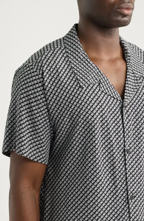 BOSS Geo Print Camp Shirt