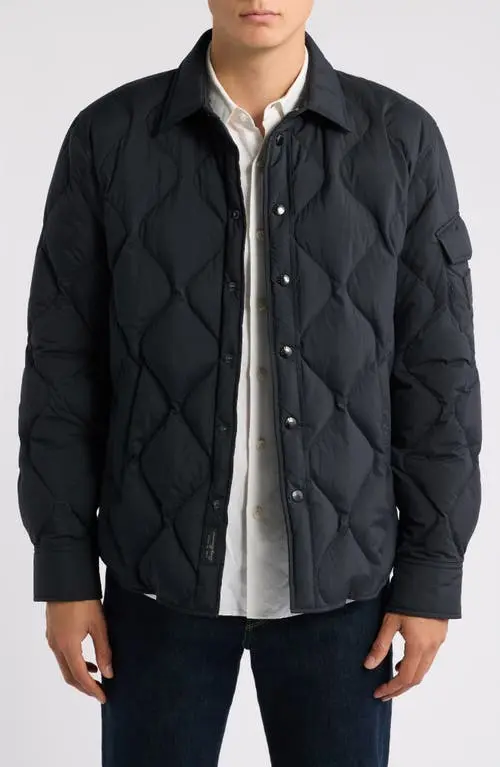 Rag & Bone Dane Quilted Shirt Jacket - Dark Slate