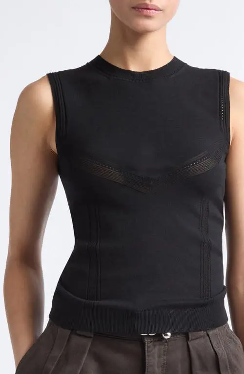 Sportmax Sleeveless Sweater With Mesh Accents