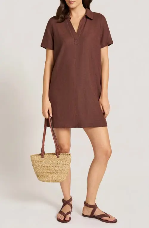 Matty M. Sable Linen Blend Popover Dress