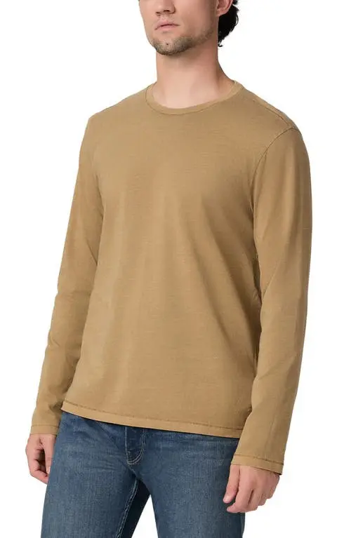 Paige Enzo Long Sleeve Cotton T-shirt - Vintage Sable