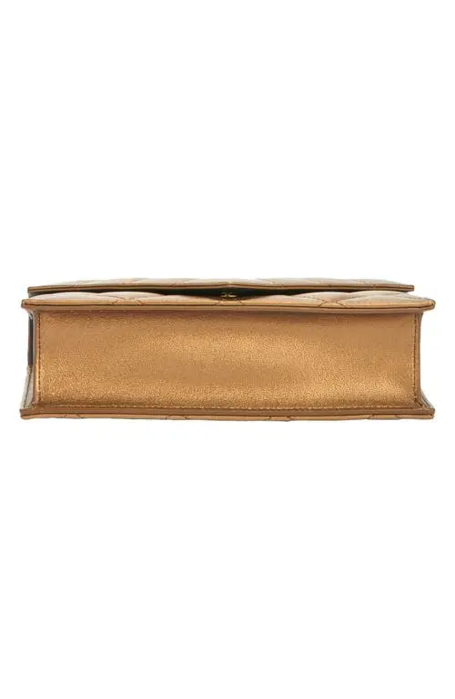 Saint Laurent Paris Metallic Leather Chain Wallet