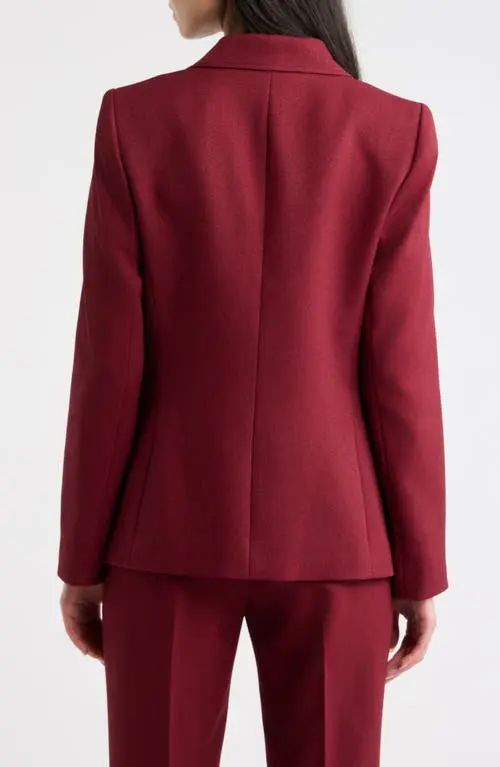 TAHARI ASL Single-button Structured Blazer With Notched Lapels