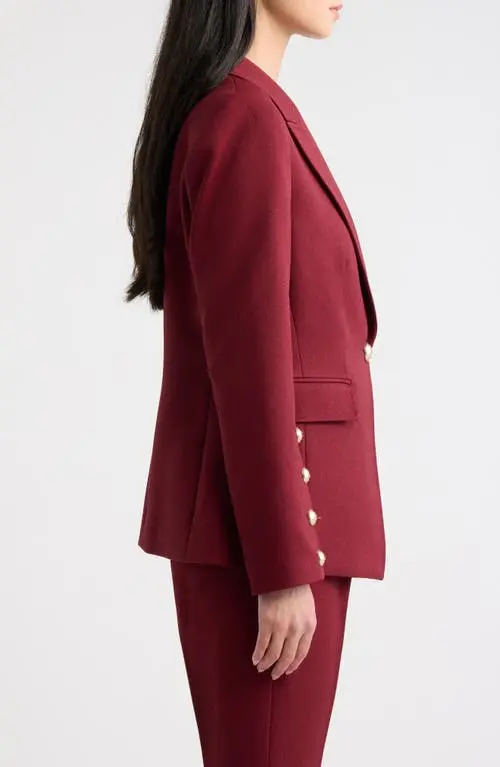 TAHARI ASL Single-button Structured Blazer With Notched Lapels
