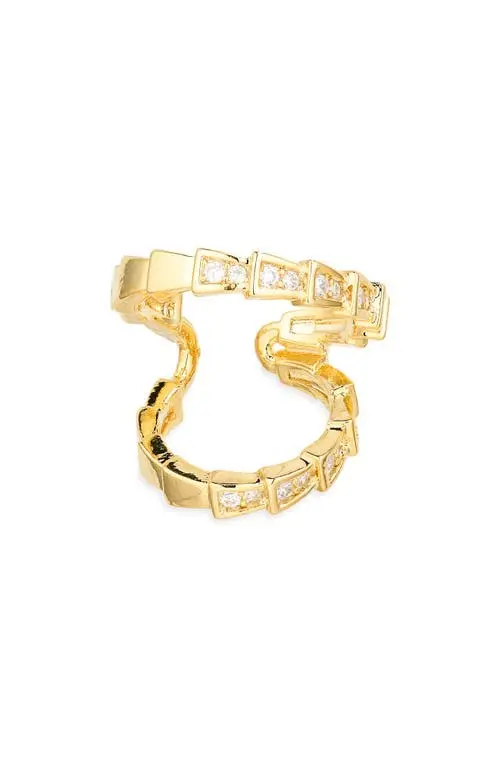 MELANIA CLARA Cubic Zirconia Double Ear Cuff - Gold