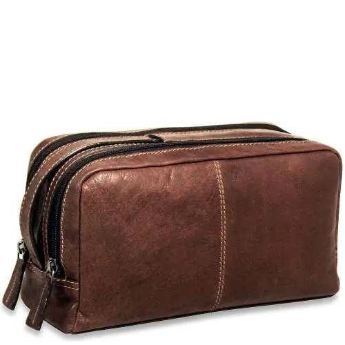 JACK GEORGES Voyager Toiletry Bag - Brown
