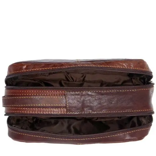 JACK GEORGES Voyager Toiletry Bag - Brown