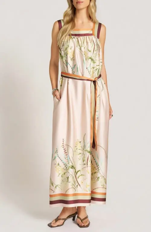 Matty M. Avira Printed Maxi Dress - Natural