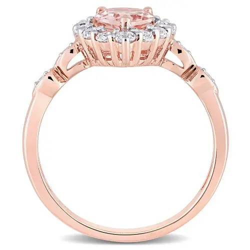 JULIANNA B. White Topaz Halo Ring 10k