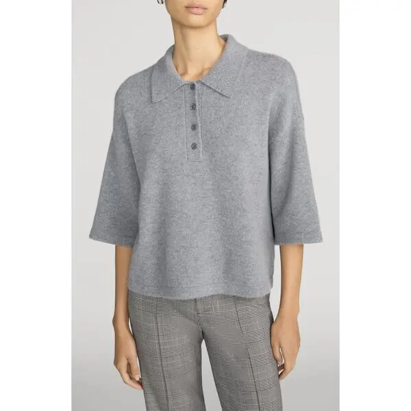 FRAME The Academy Cashmere Polo Sweater
