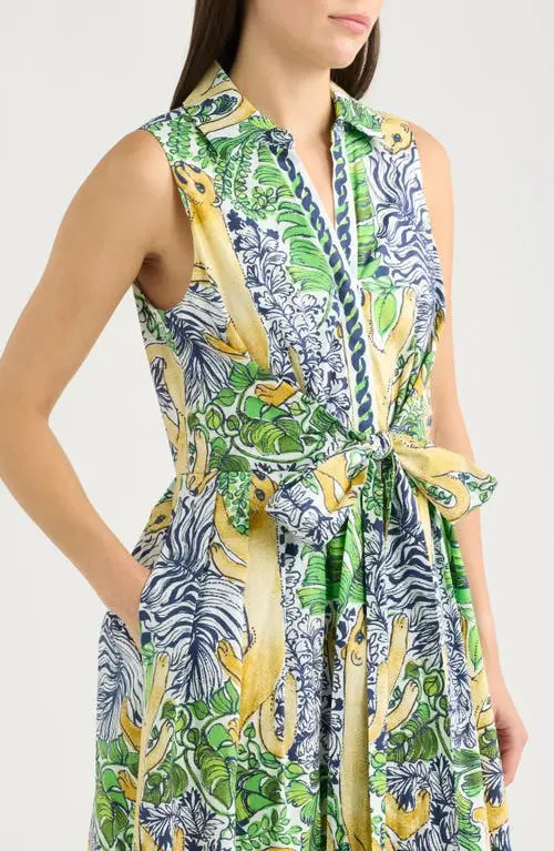Lilly Pulitzer® Sleeveless Stretch Cotton Shirtdress