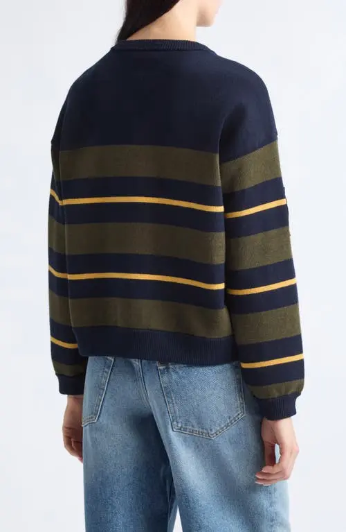 Sea Mina Stripe Novelty Cotton & Cashmere Sweater