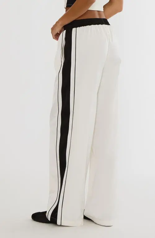 Beach Riot Rumi Wide-leg Pants With Contrast Side Stripes
