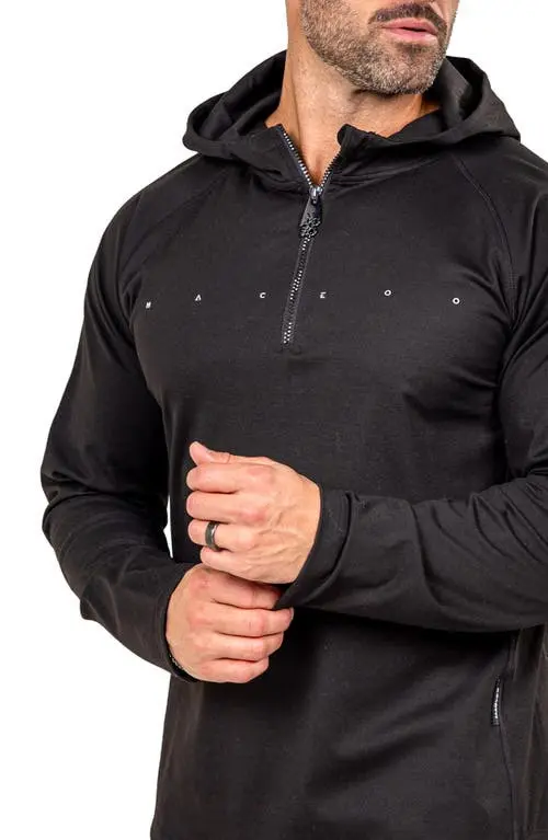 MACEOO Performance Athletic Quarter Zip Hoodie