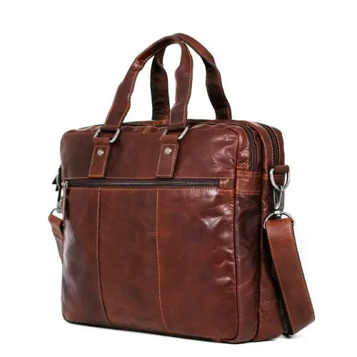 JACK GEORGES Voyager Professional Briefcase - Brown
