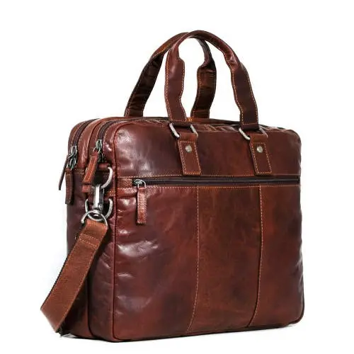 JACK GEORGES Voyager Professional Briefcase - Brown