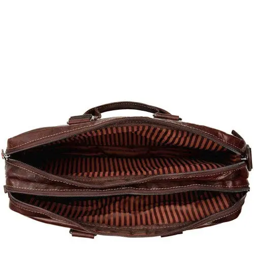 JACK GEORGES Voyager Professional Briefcase - Brown