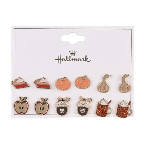 HALLMARK Fall Favorites 6-pair Earring Set - Orange