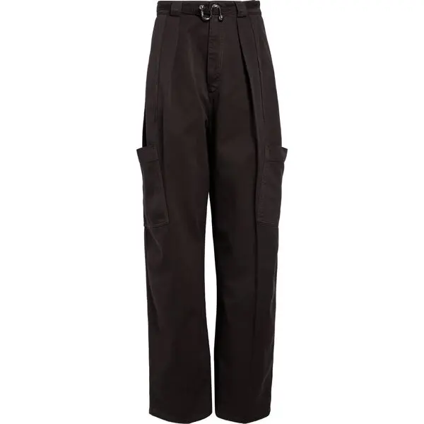 Sportmax Spigola Oversize Cotton Denim Barrel Leg Cargo Pants