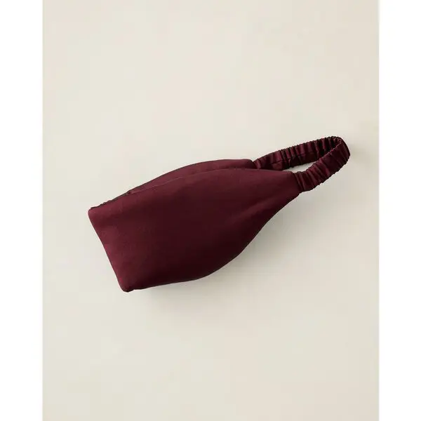 HAVEN WELL WITHIN Washable Silk Puffer Eye Mask - Deep Merlot