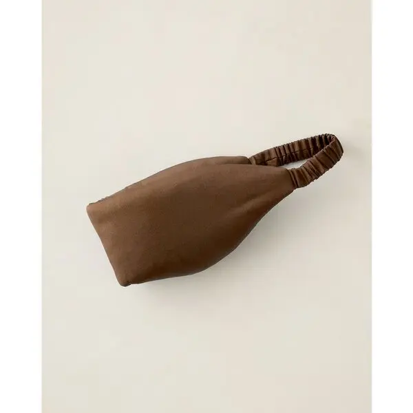 HAVEN WELL WITHIN Washable Silk Puffer Eye Mask - Deep Mocha