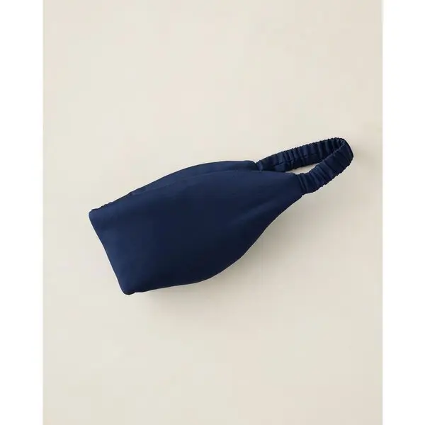 HAVEN WELL WITHIN Washable Silk Puffer Eye Mask - True Navy