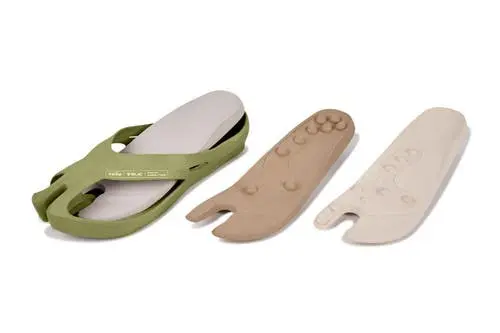 CCILU USA Stepping Stone Caring Reflexology Slide Sandals - Mosstone