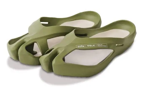 CCILU USA Stepping Stone Caring Reflexology Slide Sandals - Mosstone