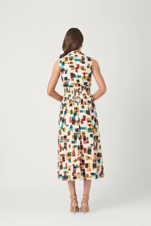 Shoshanna Brushstroke Print Aria Dress