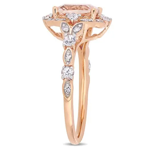JULIANNA B. White Sapphire Vintage Halo Ring