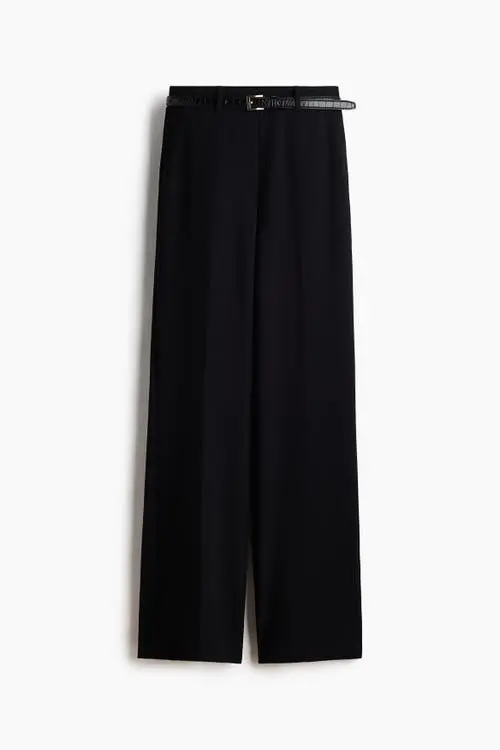 H&M Straight-leg Pants With Belt