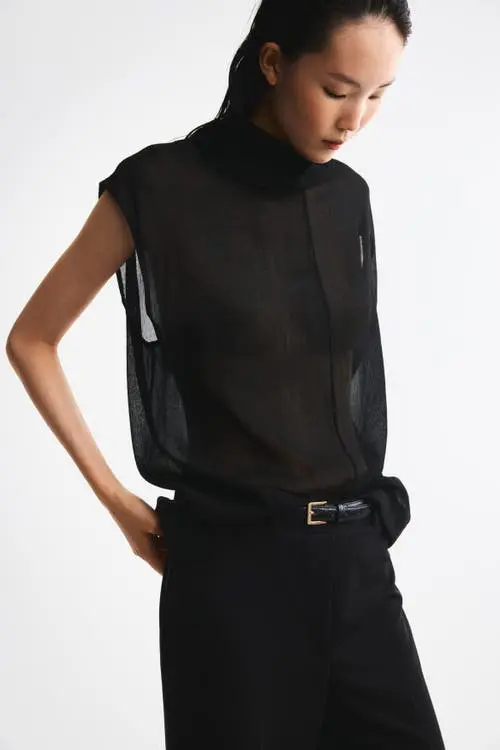 H&M Straight-leg Pants With Belt