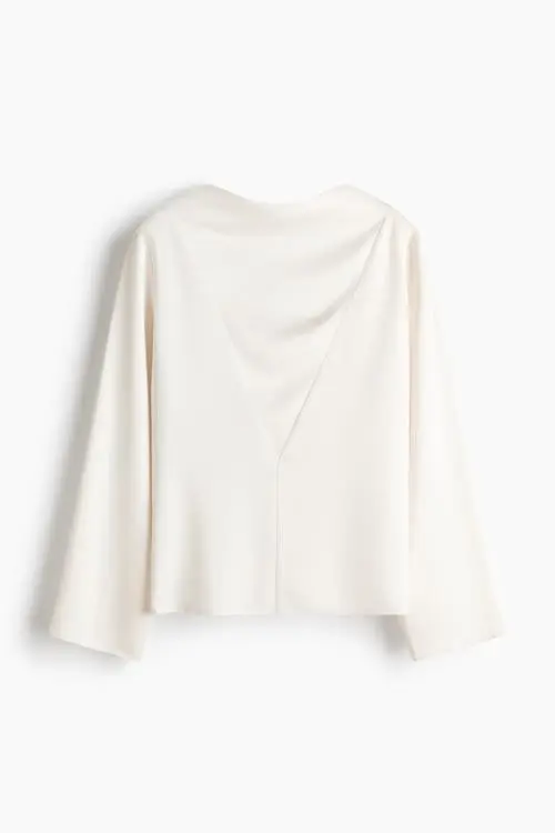 H&M Cowl-neck Satin Blouse